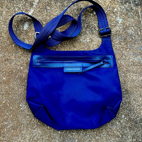 Longchamp | Bags | Blue Longchamp Le Pliage Neo Flat Crossbody Bag ...